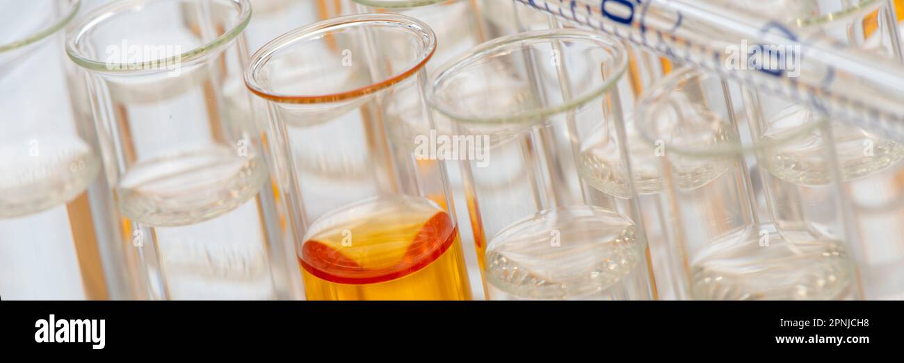test tubes and glassware in chemistry laboratory Stock Photo - Alamy