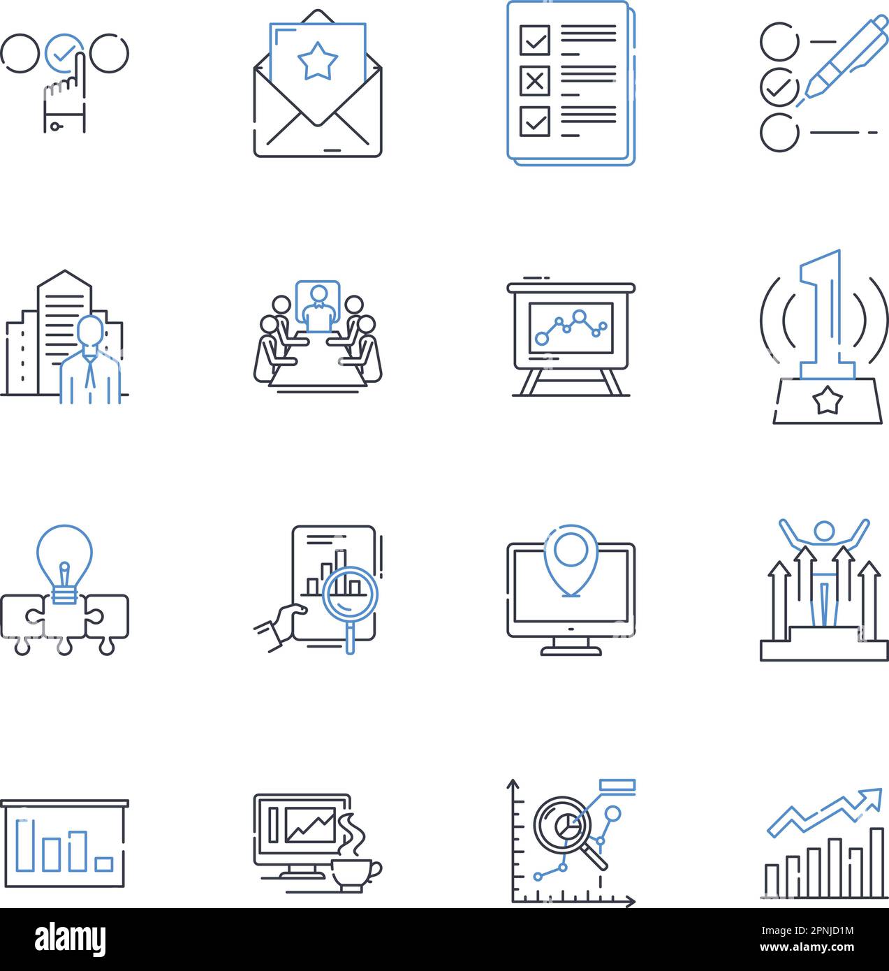 Commercial growth line icons collection. Expansion, Development, Advancement, Prosperity ...