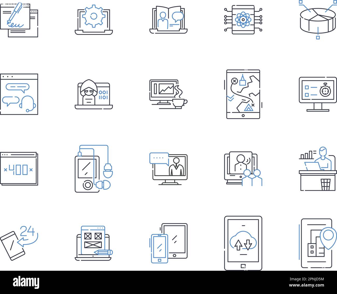 Internet store line icons collection. E-commerce, Website, Shopping ...
