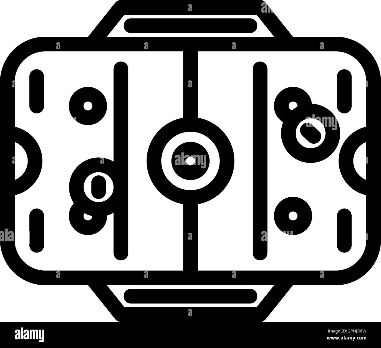 table hockey board line icon vector illustration Stock Vector Image ...