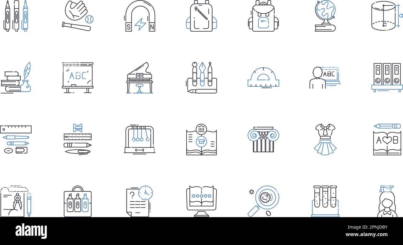 Vocational school line icons collection. Skills, Career, Learning ... Vocational school line icons collection. Skills, Career, Learning ...