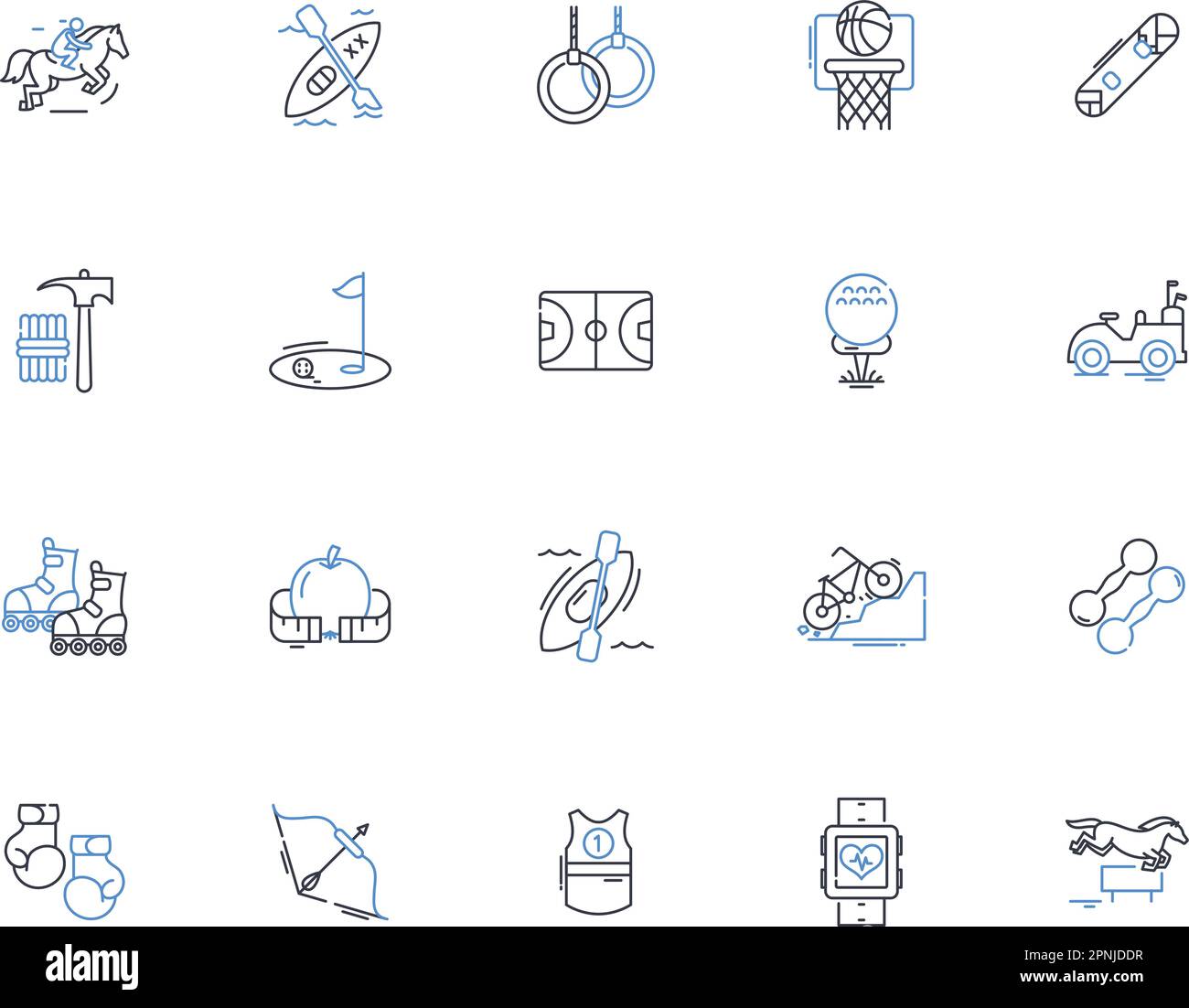 Gadgets line icons collection. Smartph, Tablet, Laptop, Smartwatch, Earbuds, Headphs, Fitness ...