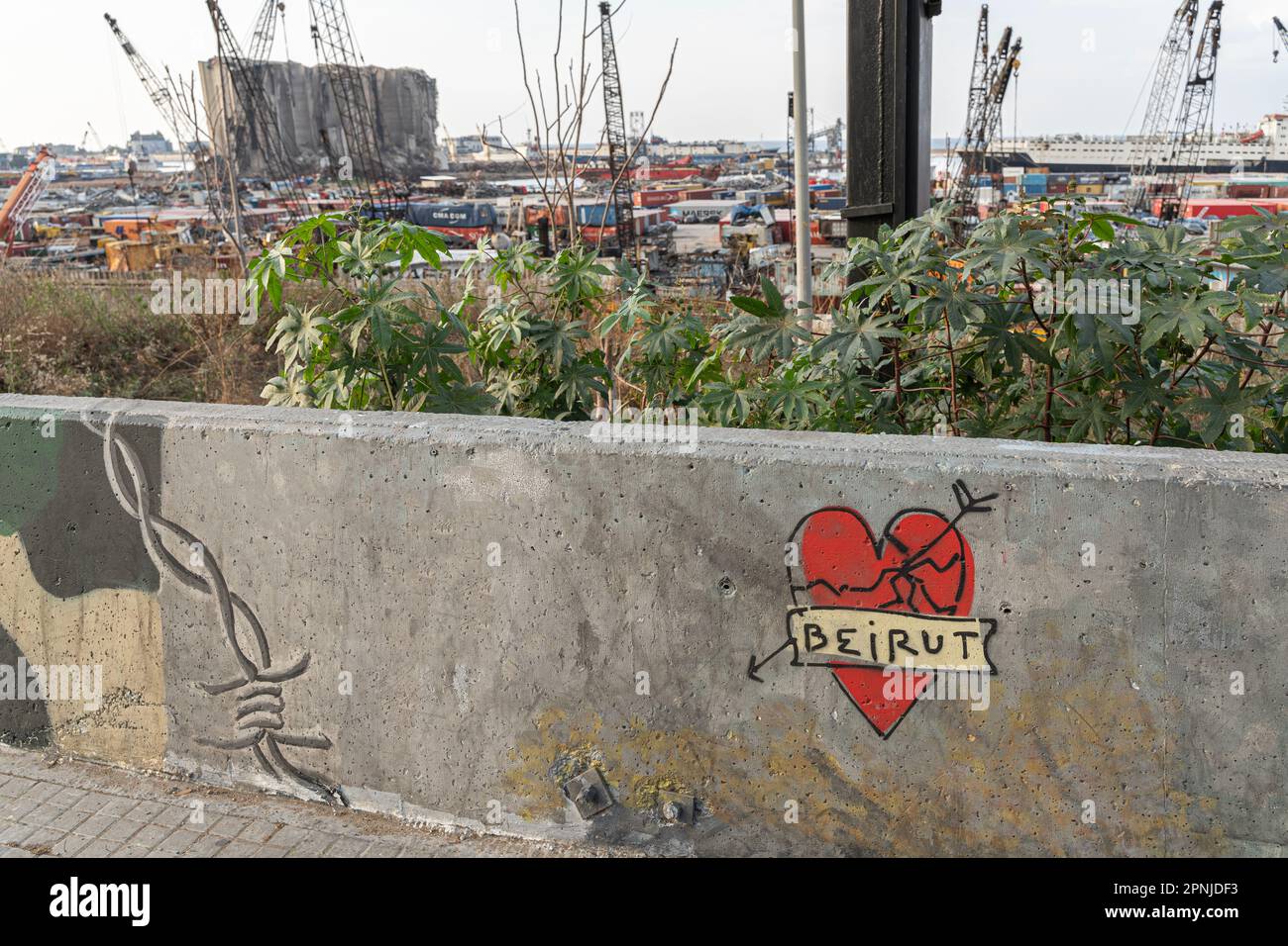The massive explosion in Beirut, Port of Beirut, Lebanon Stock Photo ...