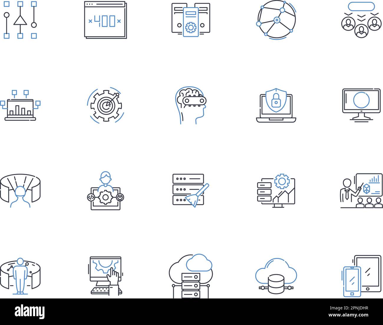 System icons line icons collection. Symbolic, Graphic, Functionality ...