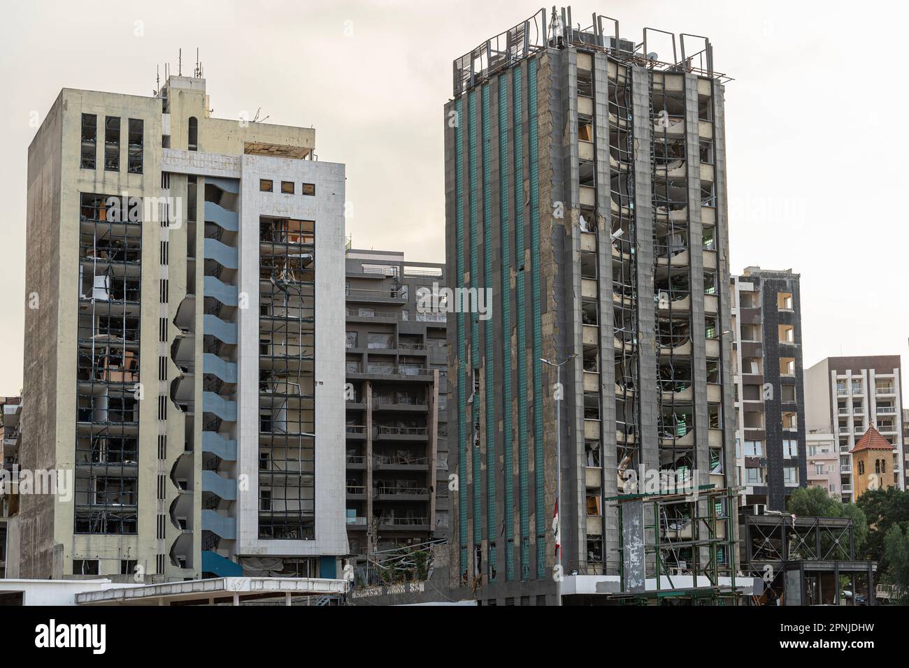 The massive explosion in Beirut, Port of Beirut, Lebanon Stock Photo ...