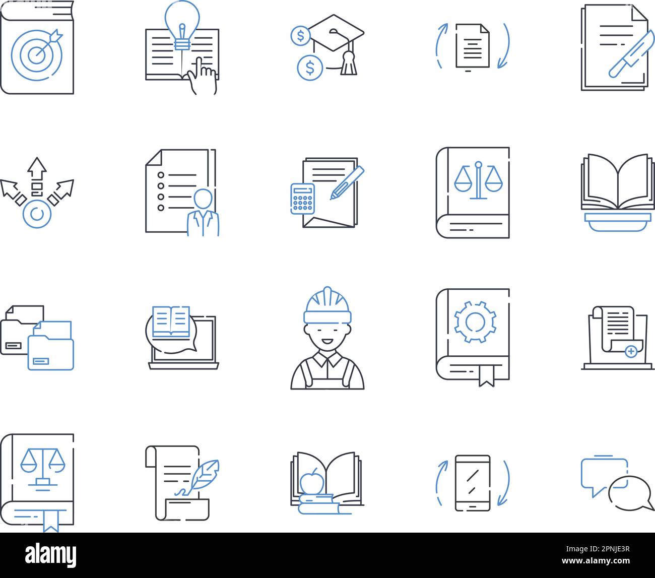Web Classroom Line Icons Collection Distance Collaboration Online Learning Interactive