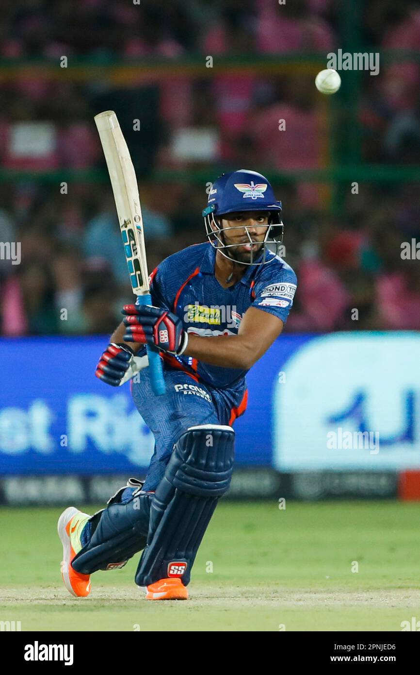 Lucknow Super Giants' Nicholas Pooran bats during the Indian Premier ...