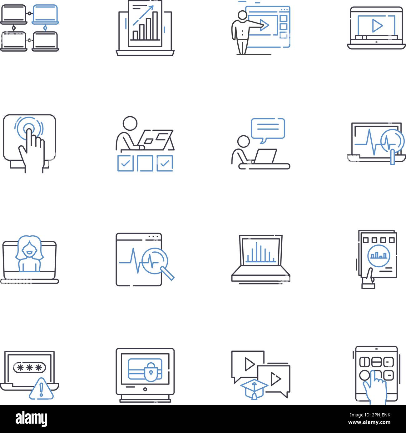 Compact computer line icons collection. Miniature, Portable, Space ...