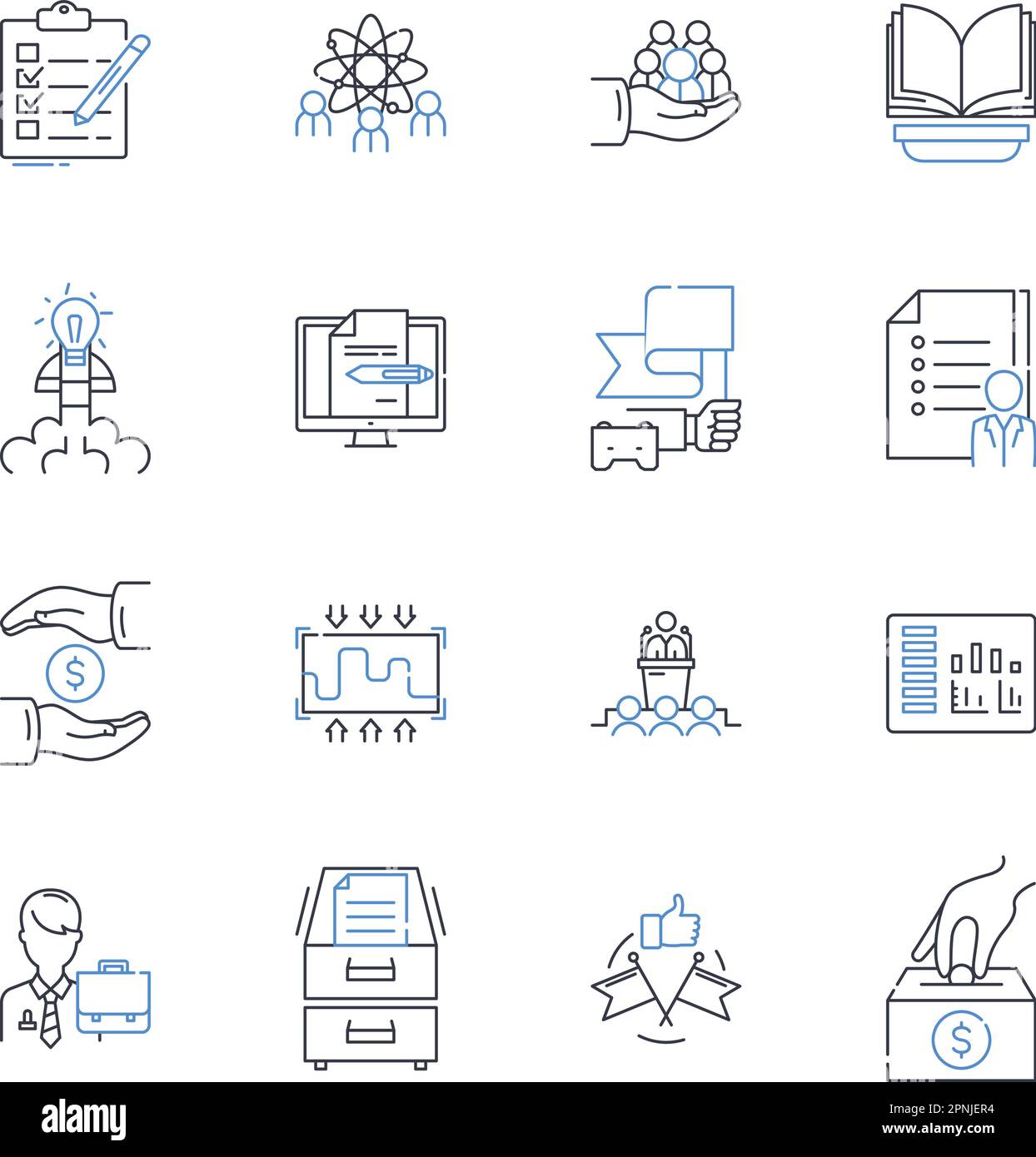 Market gains line icons collection. Profits, Growth, Expansion, Upsurge ...