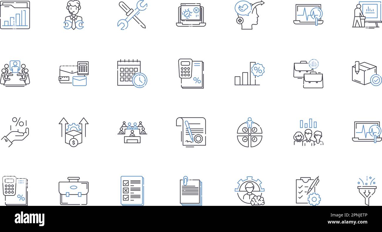 Staff morale line icons collection. Motivation, Happiness, Productivity ...