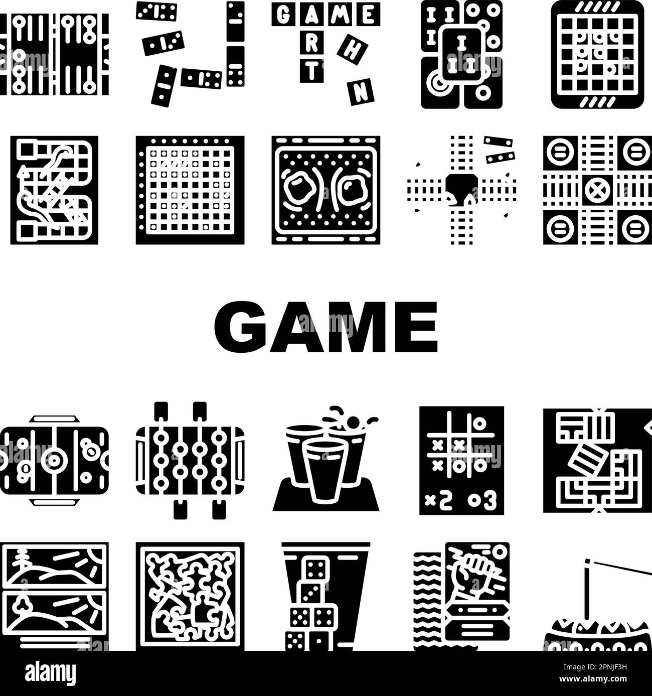 Game Board Table Play Icons Set Vector Stock Vector Image And Art Alamy