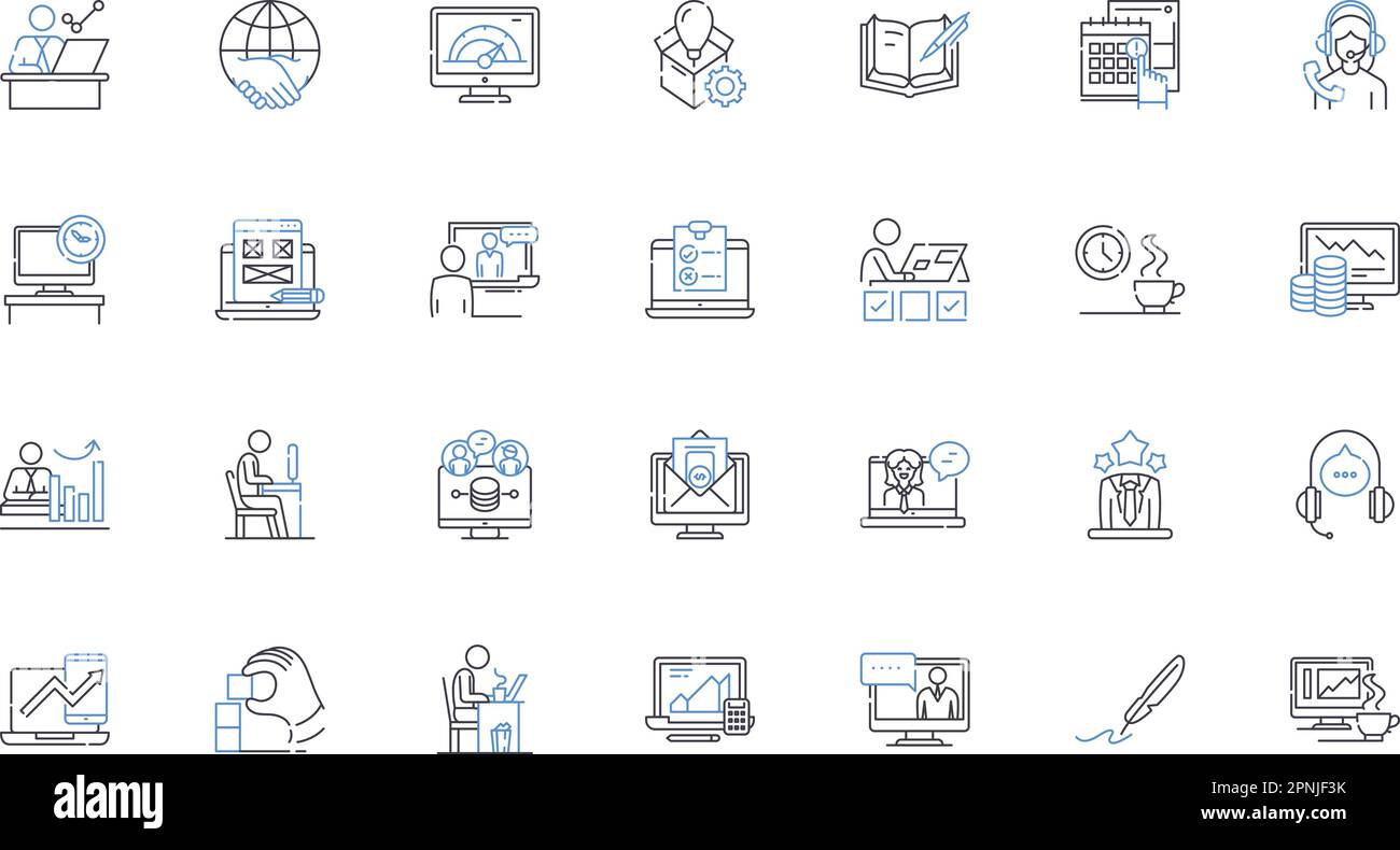 Quality And Standard Line Icons Collection Excellence Precision Consistency Accuracy