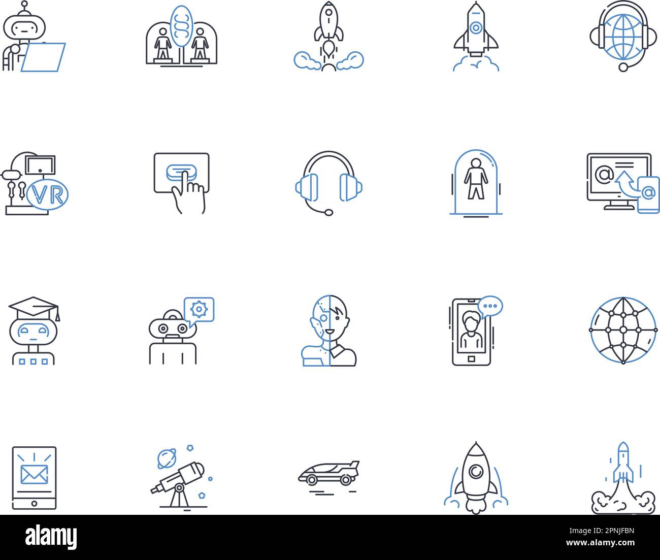 Prospective line icons collection. Opportunity, Planning, Future ... Prospective line icons collection. Opportunity, Planning, Future ...