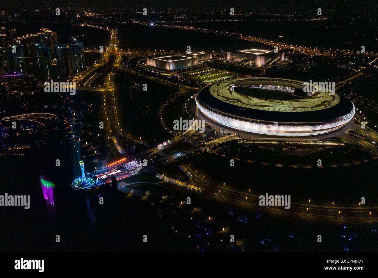 Chengdu. 19th Apr, 2023. Aerial photo taken on April 19, 2023 shows the ...