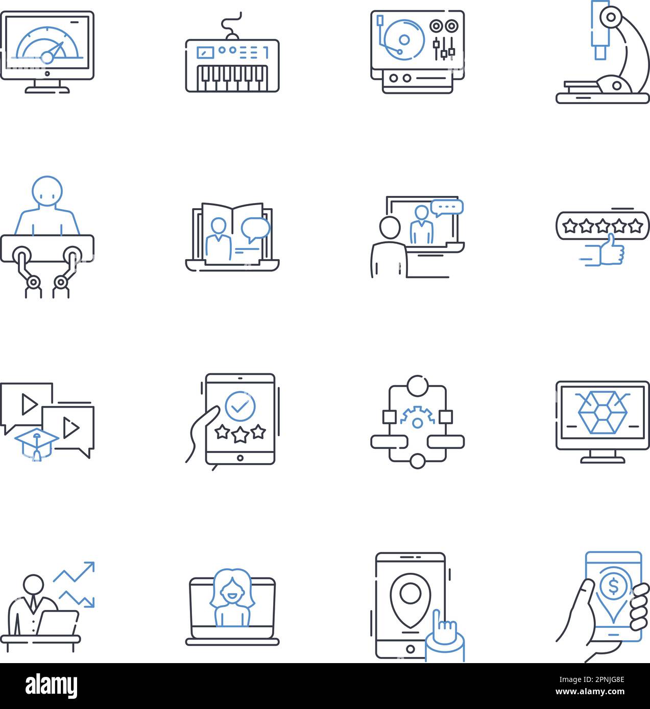 Intelligent chat line icons collection. Chatbot, AI, Conversational ... Intelligent chat line icons collection. Chatbot, AI, Conversational ...