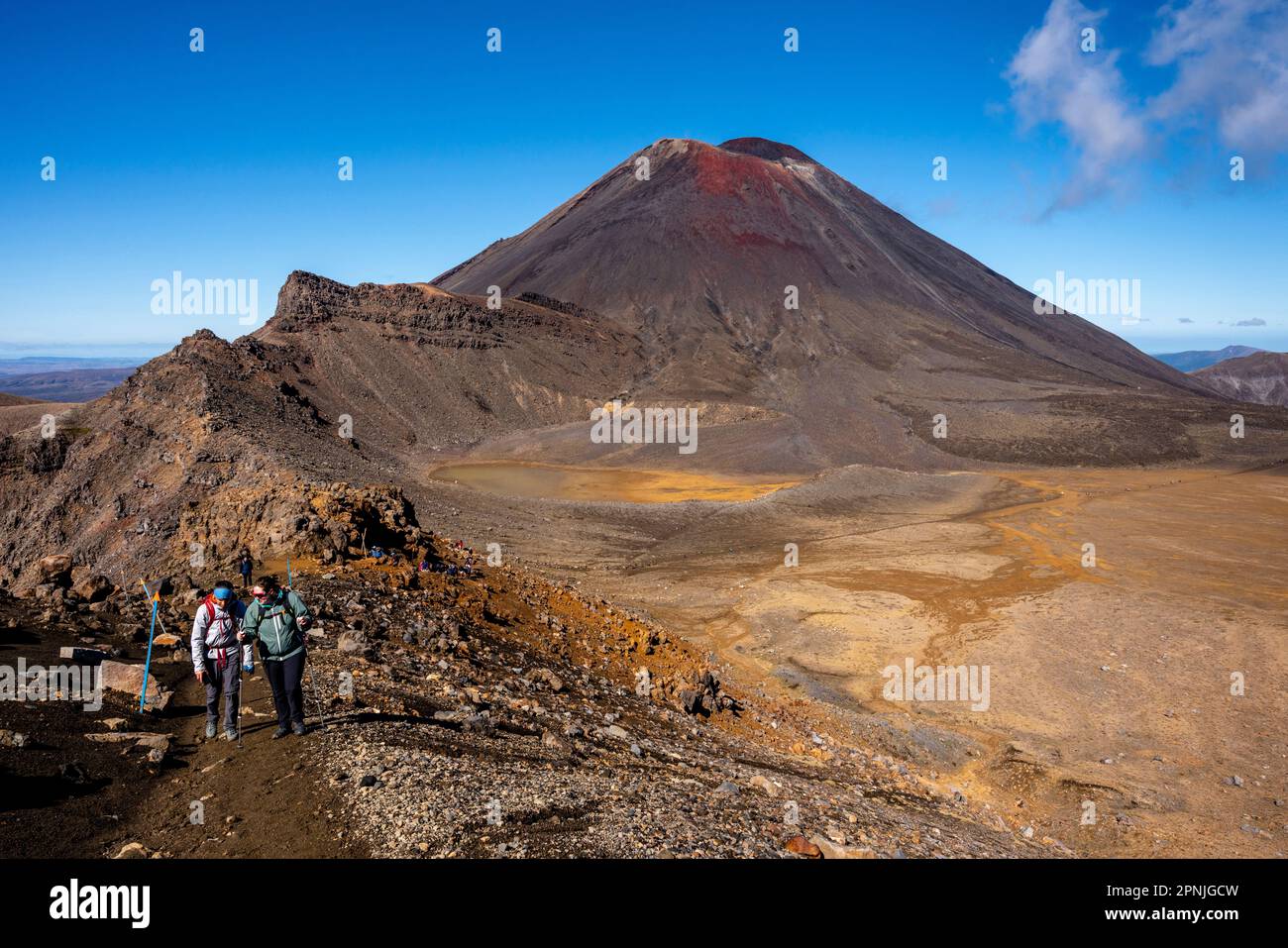 A View of Mt Ngauruhoe On The Tongariro Alpine Crossing Walk, Tongariro ...