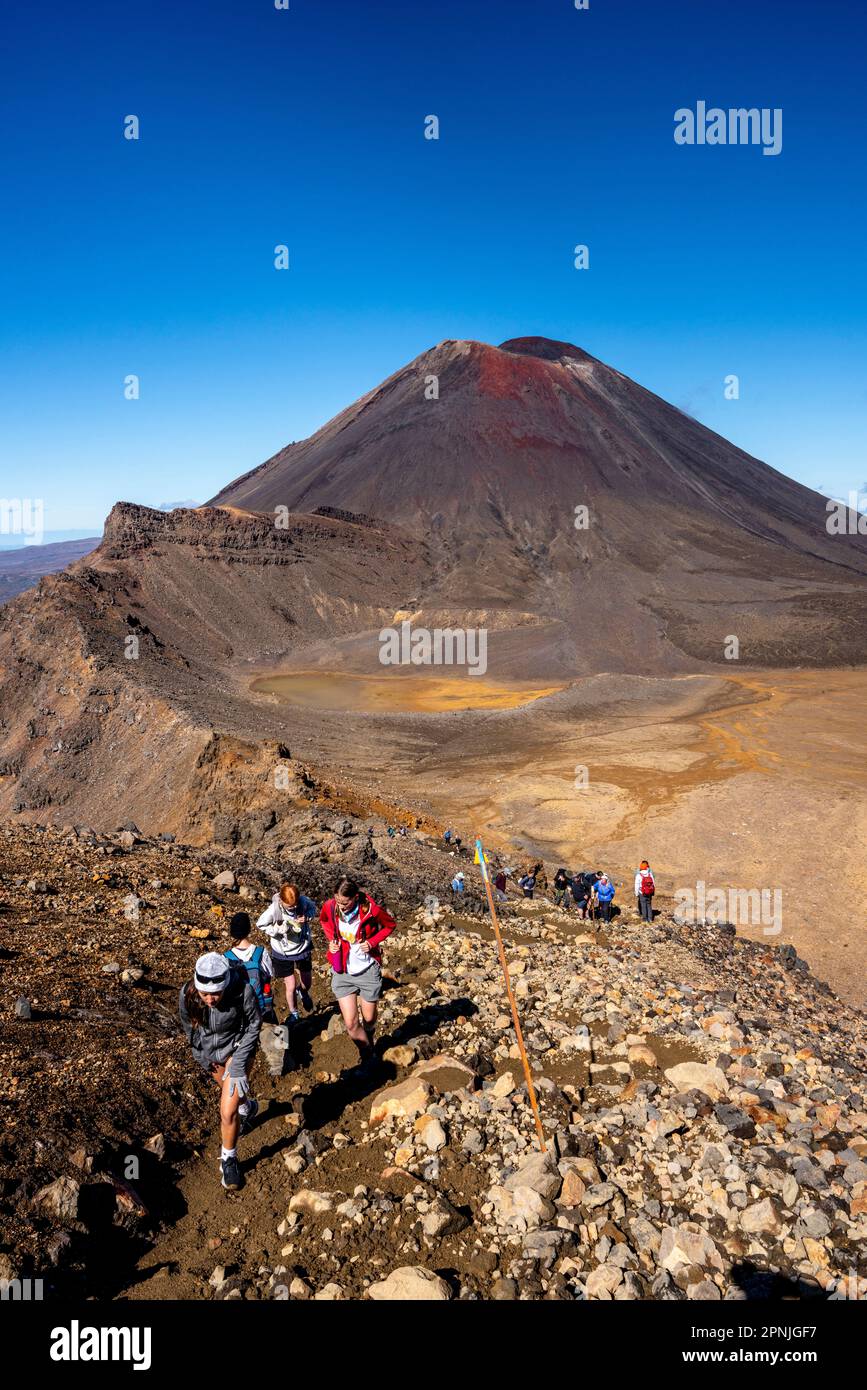 A View of Mt Ngauruhoe On The Tongariro Alpine Crossing Walk, Tongariro ...