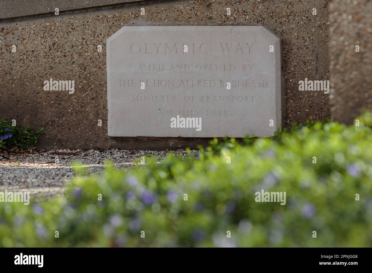 Olympic Way, Wembley Park, UK. 19th April 2023. The restoration of the ...