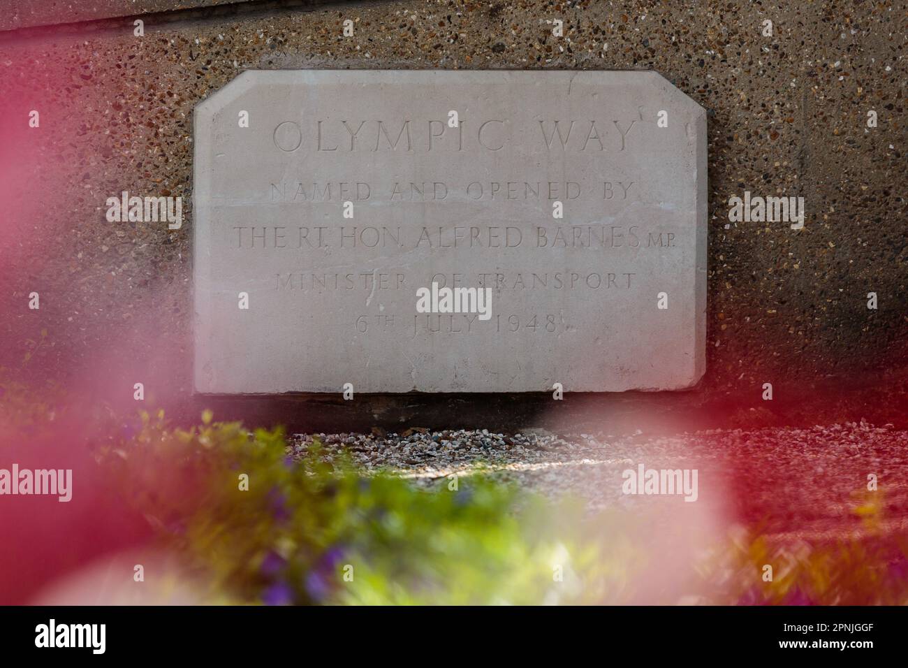 Olympic Way, Wembley Park, UK. 19th April 2023. The restoration of the ...
