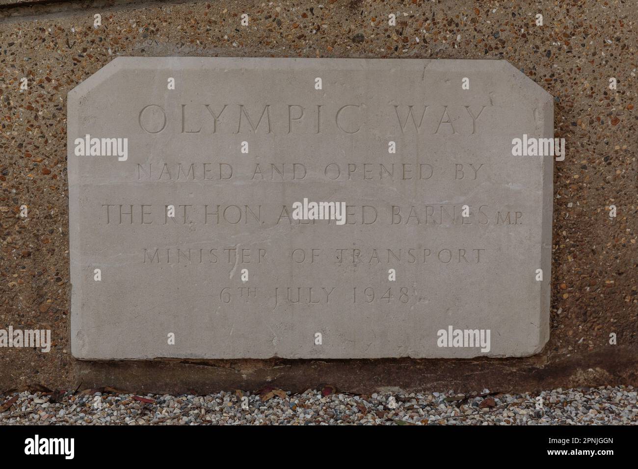 Olympic Way, Wembley Park, UK. 19th April 2023. The restoration of the ...