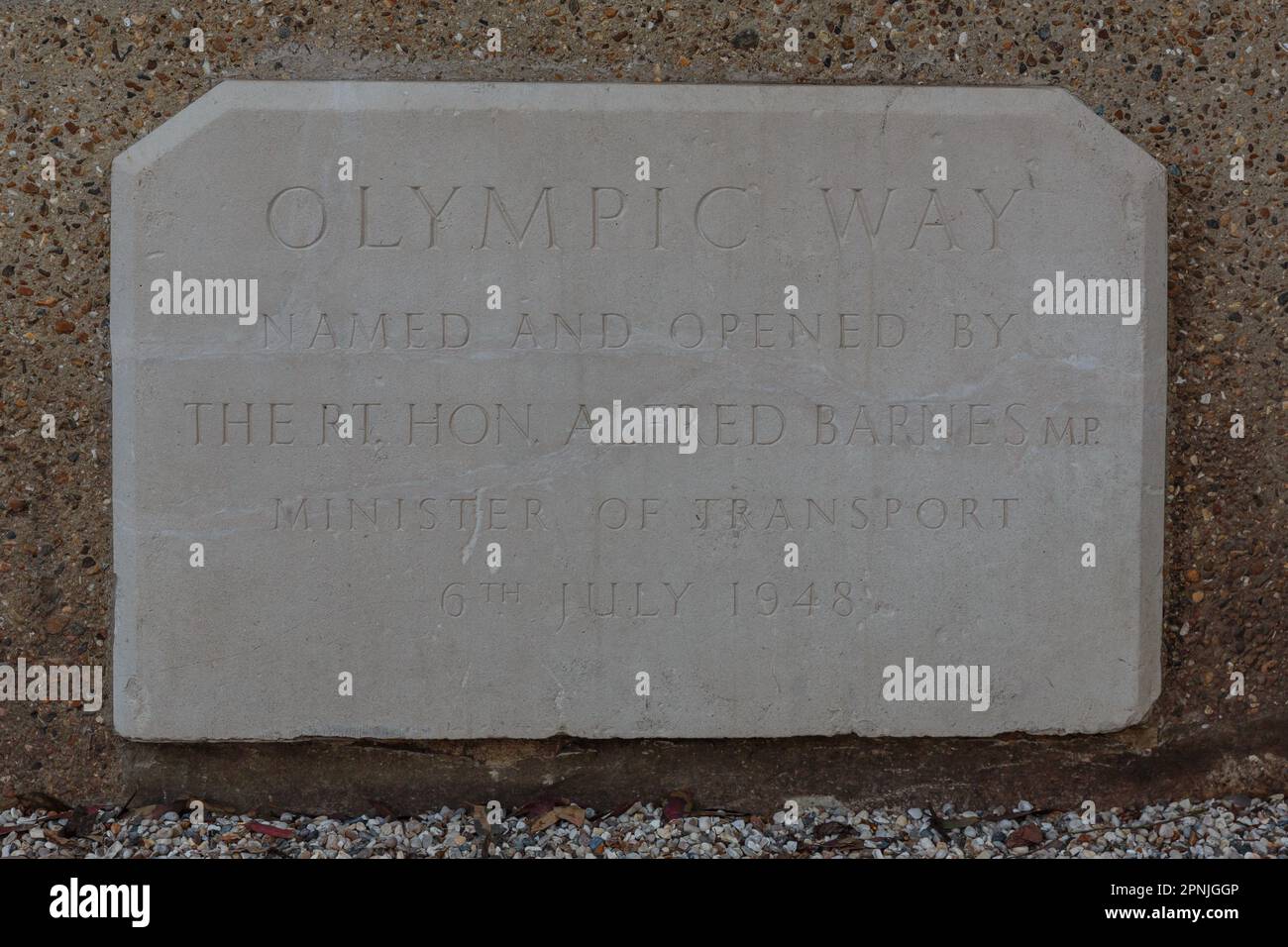Olympic Way, Wembley Park, UK. 19th April 2023. The restoration of the ...