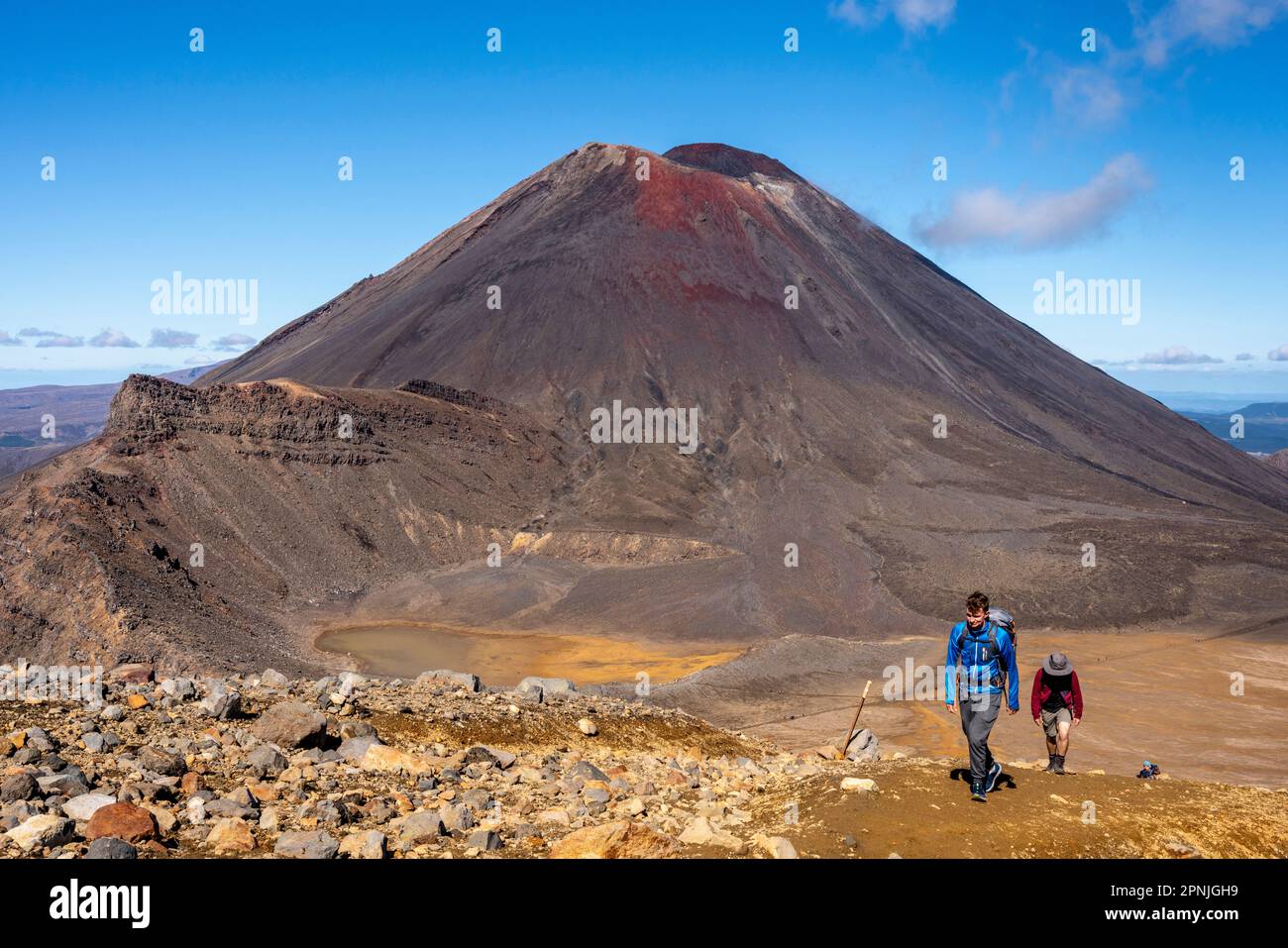 A View of Mt Ngauruhoe On The Tongariro Alpine Crossing Walk, Tongariro ...