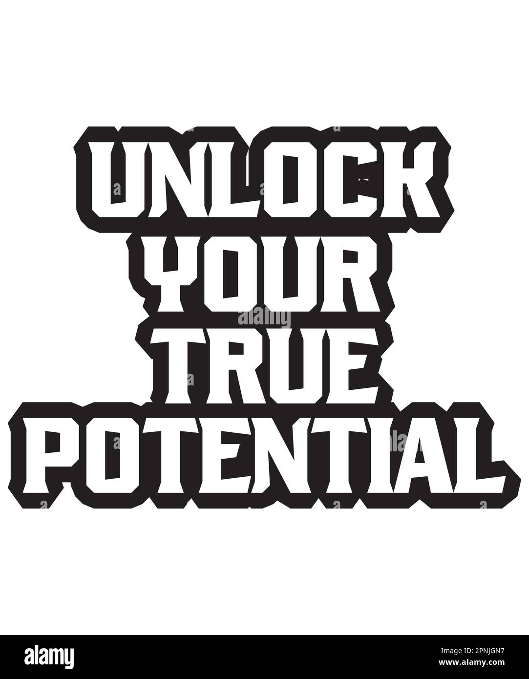 Unlock your true potential motivational and inspirational lettering ...