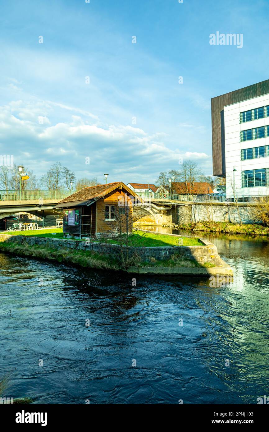 Spring hike in the Bavarian Forest through the spa town of Zwiesel ...