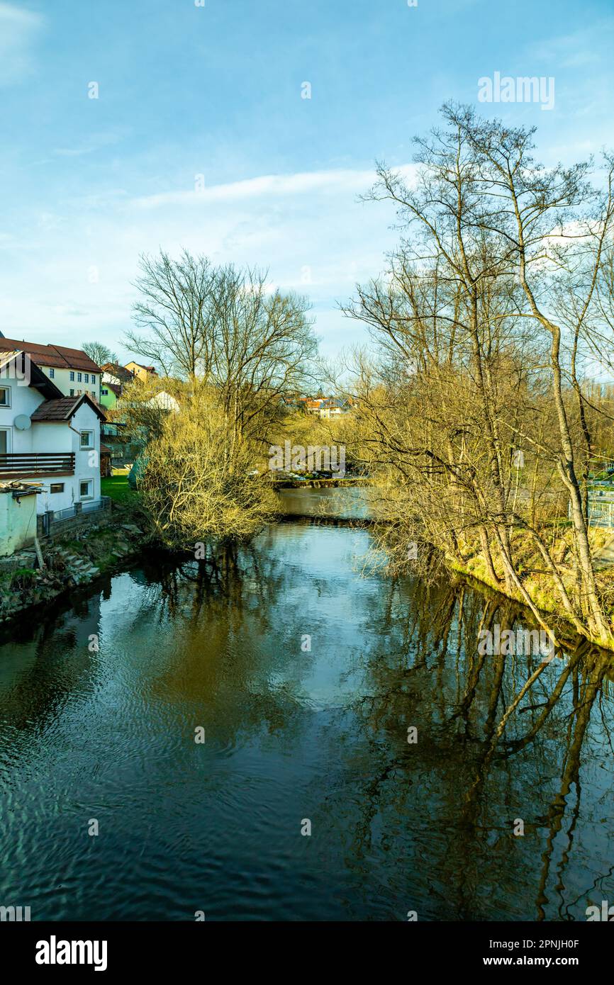 Spring hike in the Bavarian Forest through the spa town of Zwiesel ...