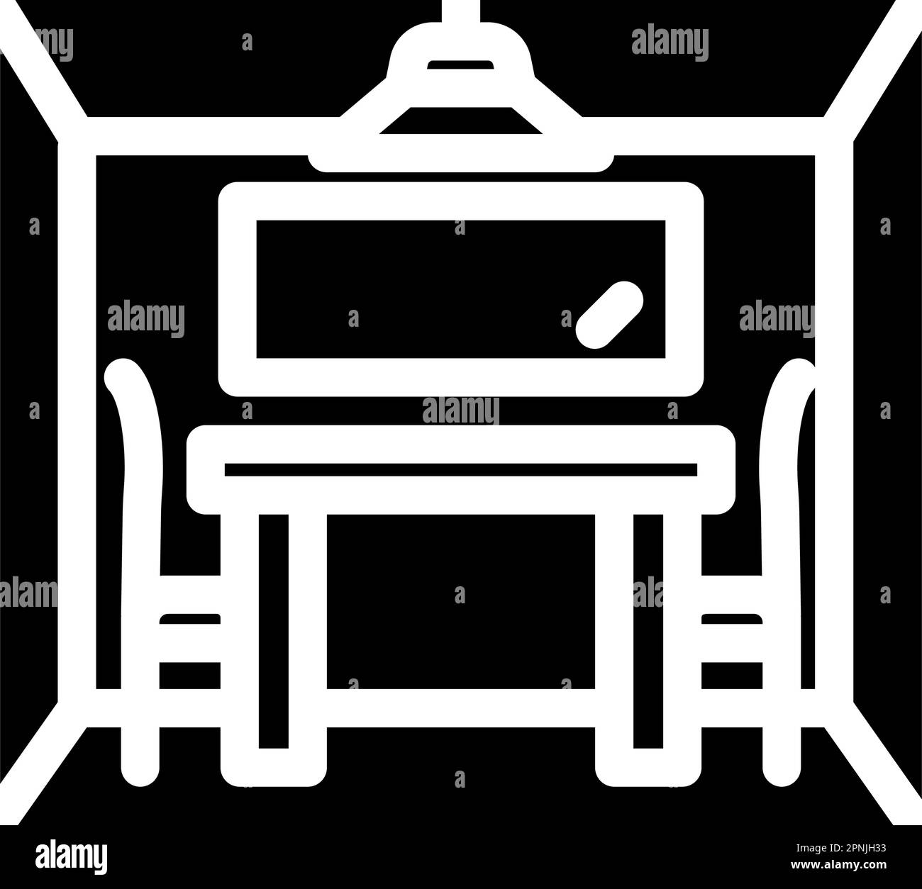 police interrogation crime glyph icon vector illustration Stock Vector ...