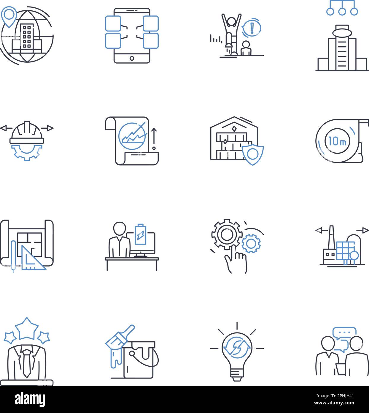 Plant Output Line Icons Collection Production Yield Efficiency Growth Quality Capacity