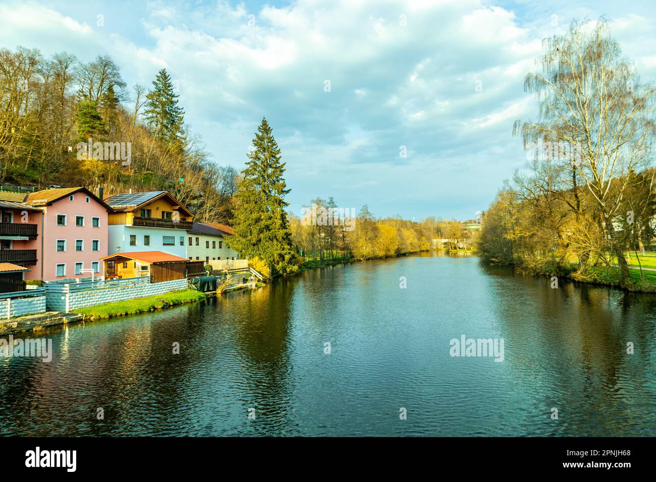 Spring hike in the Bavarian Forest through the spa town of Zwiesel ...