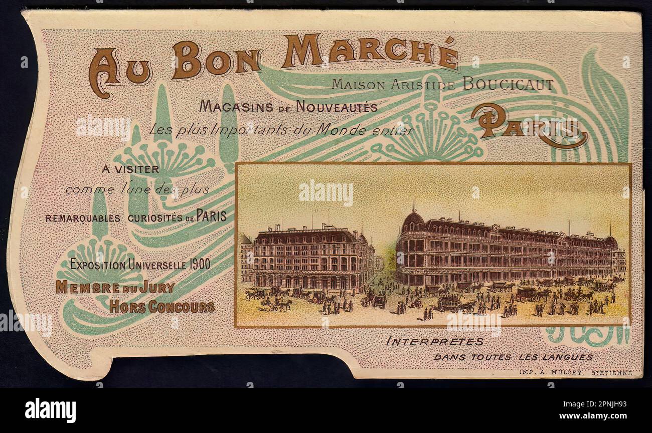 Cities and Scenes - Vintage French Trade Card Back, Belle Epoque Era ...