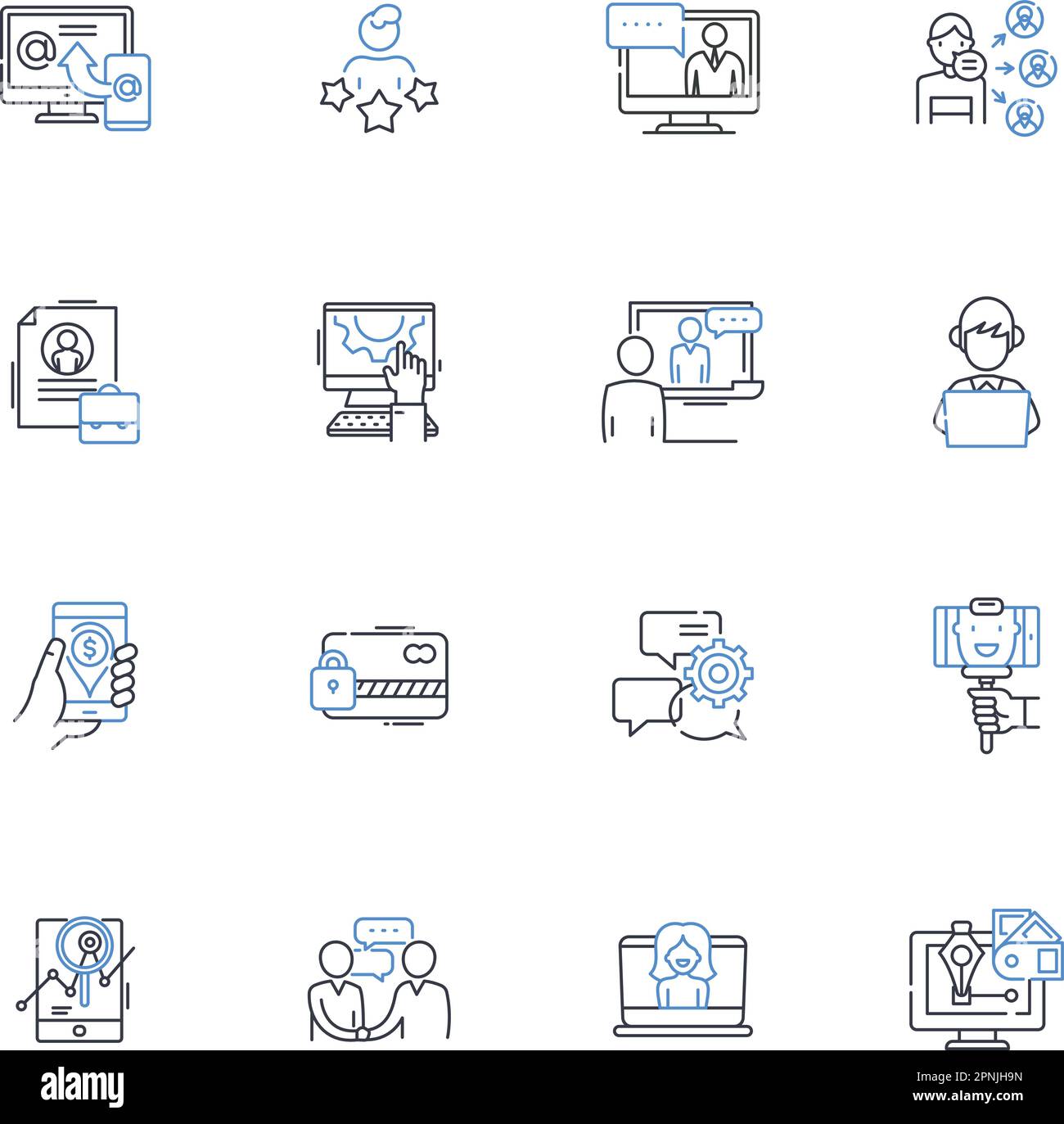 Equity Account line icons collection. Assets, Capital, Revenue, Profit ...