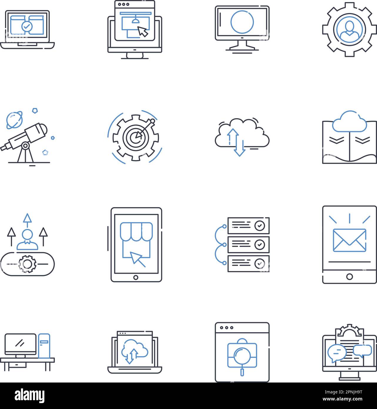 Electronic goods line icons collection. Gadget, Appliance, Device ...