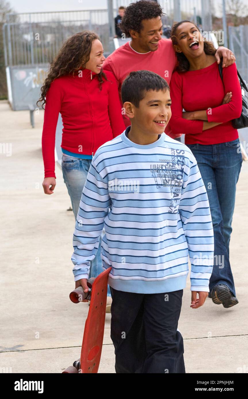 Family outing at the skate park hi-res stock photography and images - Alamy