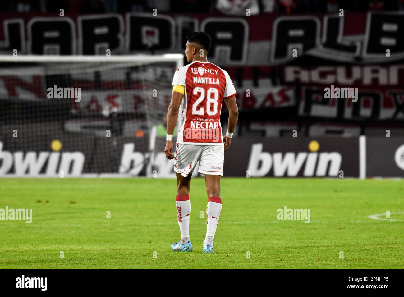 Santa Fe's Kevin Mantilla during the Independiente Santa Fe V Gimnasia ...