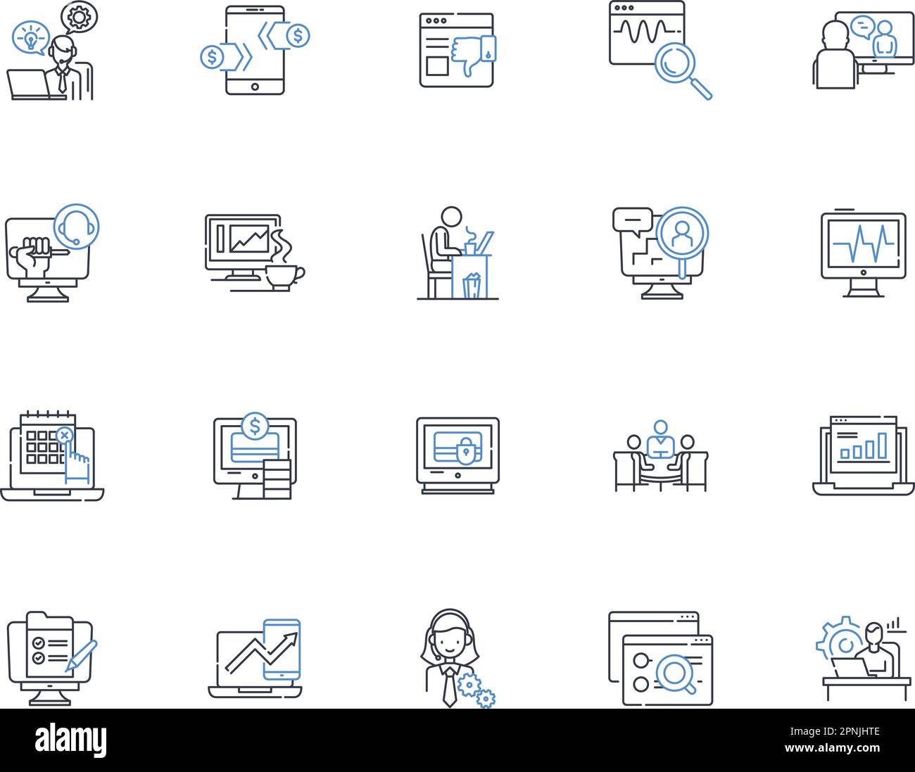 Mutualism line icons collection. Symbiosis, Cooperation, Reciprocity ...