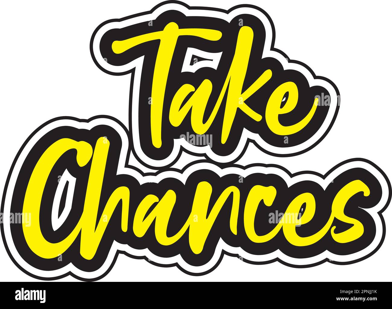 Take chances motivational and inspirational lettering colorful style ...