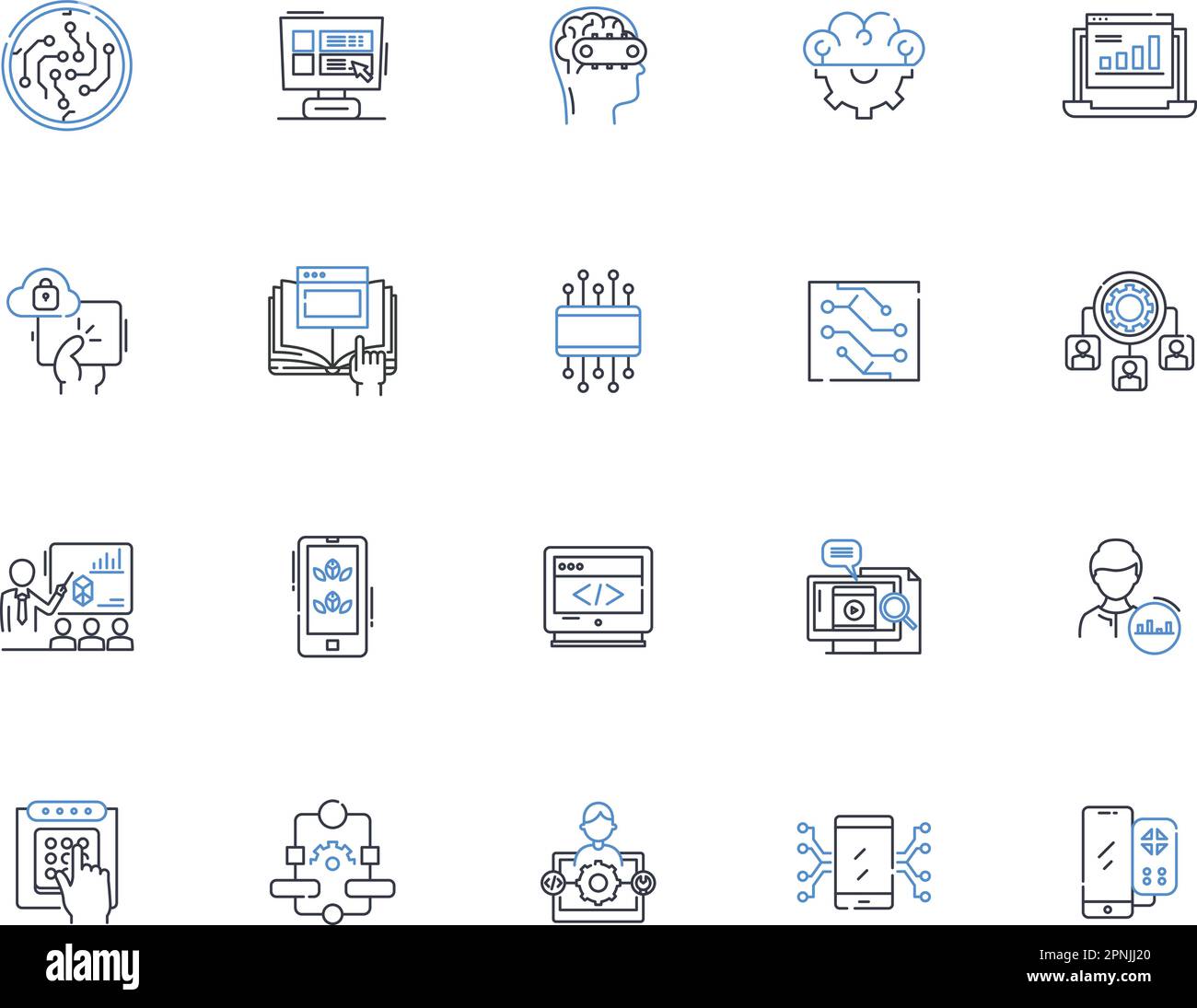 Web Application Line Icons Collection Interactivity Accessibility Functionality Usability