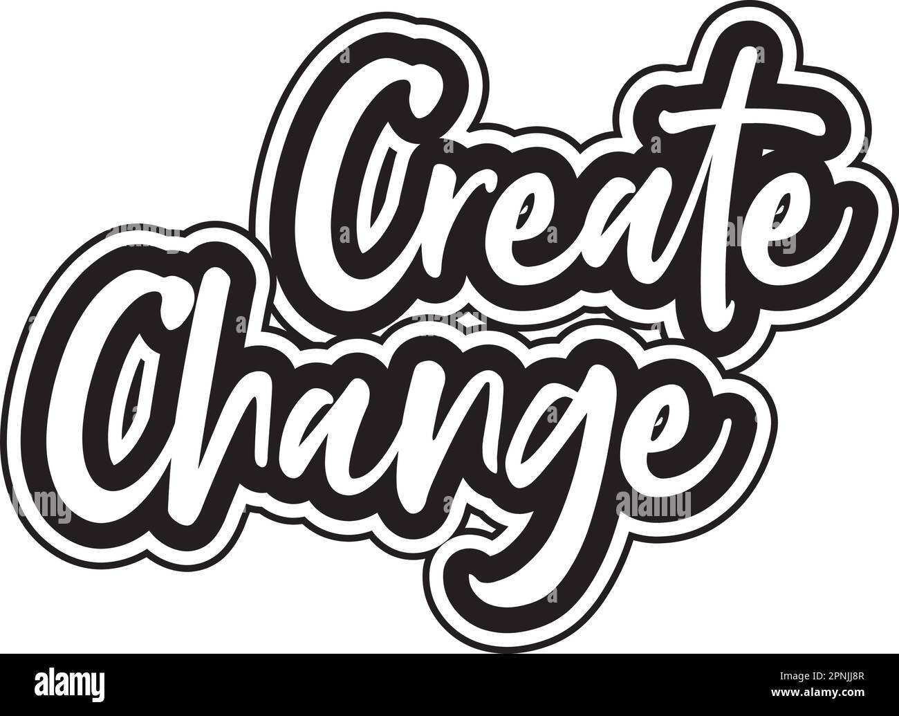 Create change motivational and inspirational lettering text typography ...