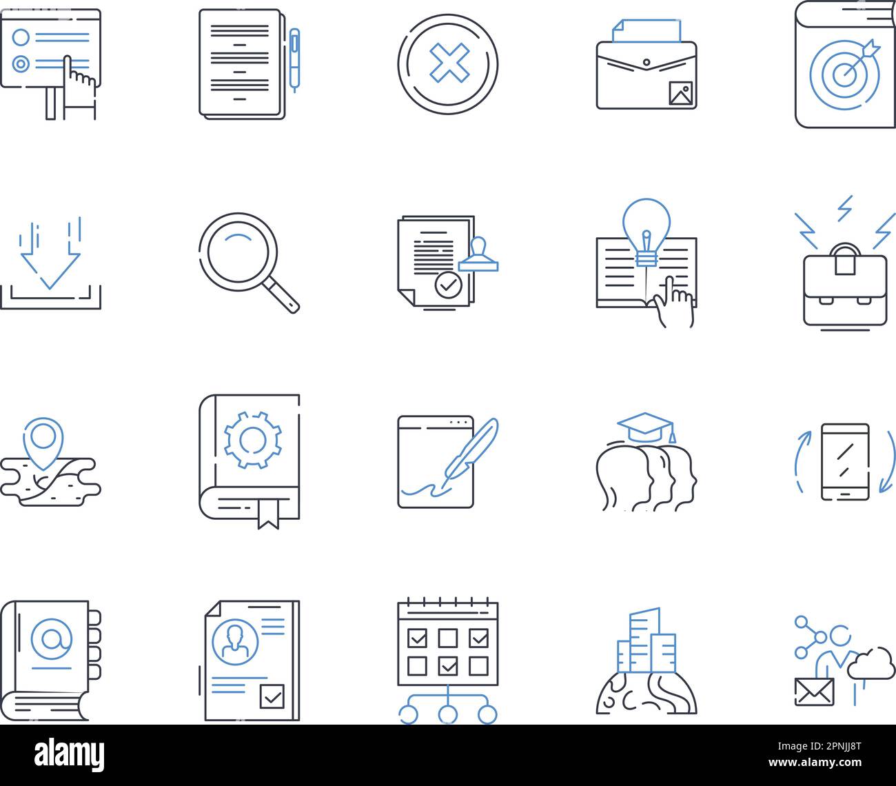 Business strategy line icons collection. Innovation, Growth, Planning ...