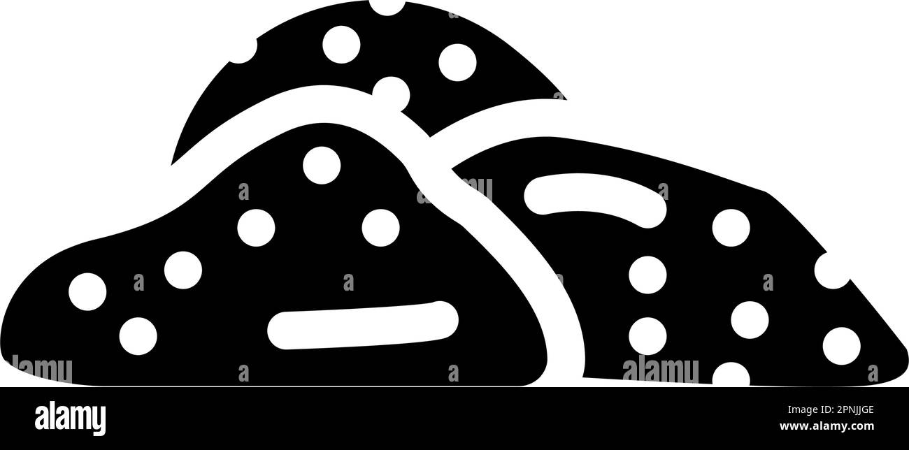 ginger dried fruit glyph icon vector illustration Stock Vector Image ...