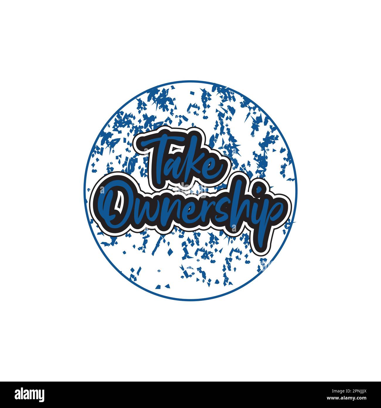 Take ownership motivational and inspirational lettering circle colorful ...