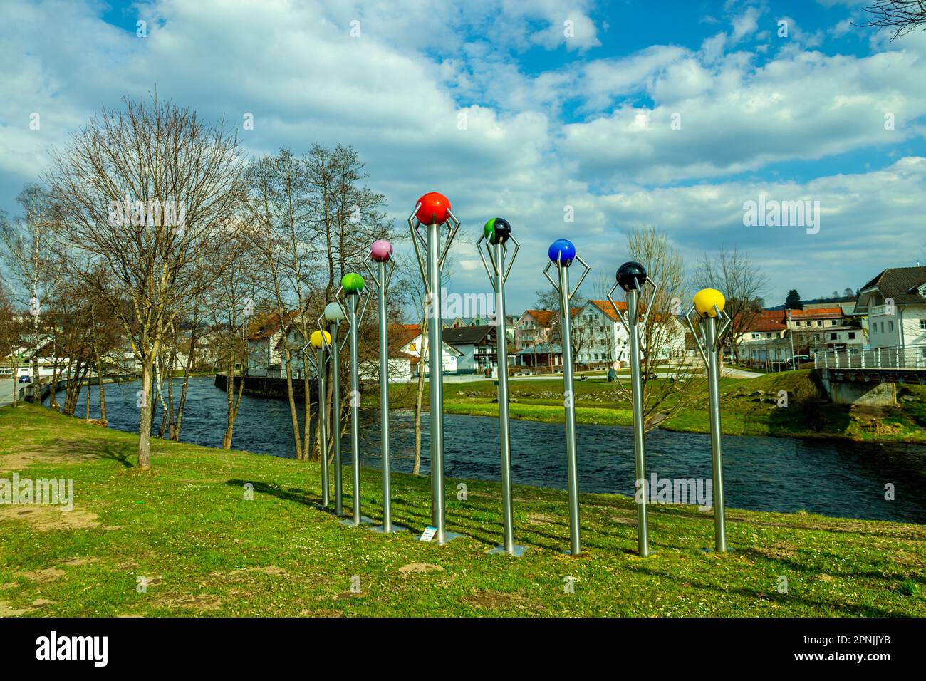 Spring hike in the Bavarian Forest through the spa town of Regen ...