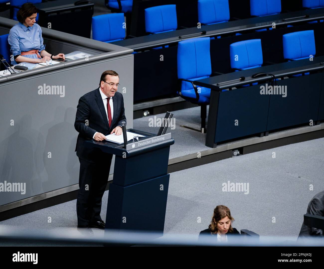 Berlin, Deutschland. 19th Apr, 2023. Boris Pistorius, Federal Minister ...