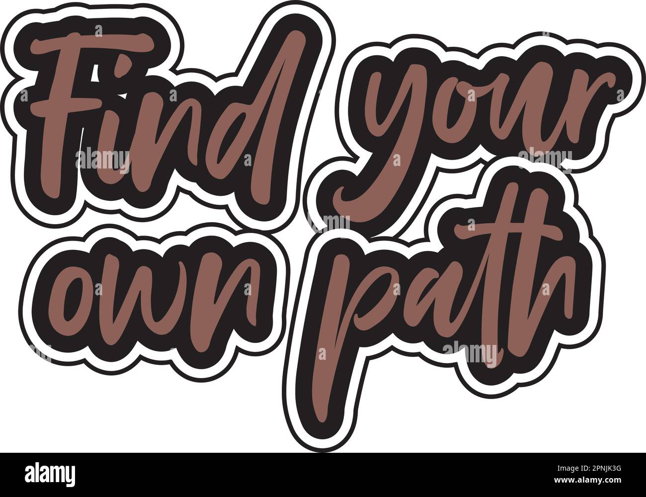 Find your own path motivational and inspirational lettering colorful ...