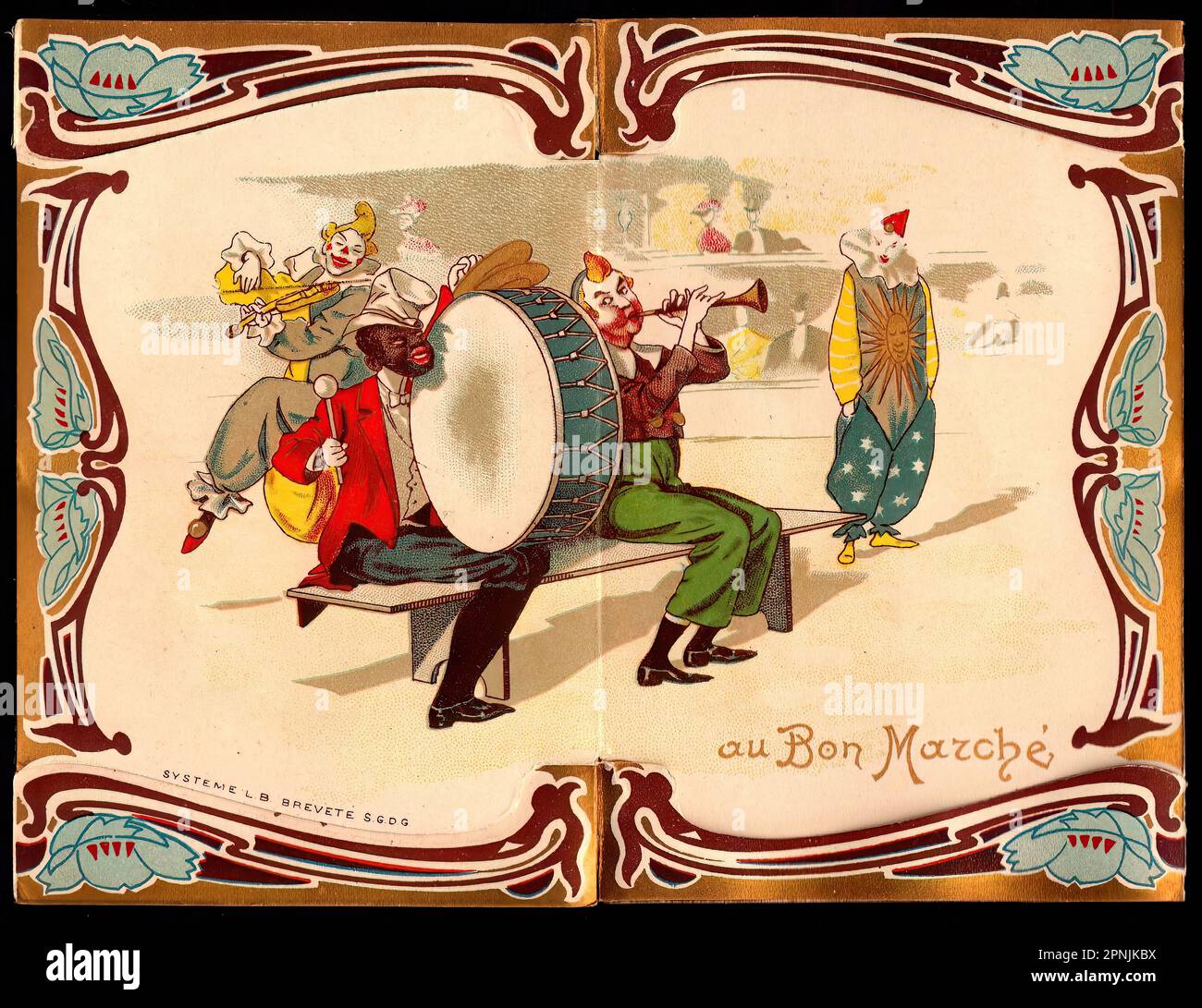 The Circus, 1904 - Vintage French Tradecard, Belle Epoque Era Stock ...