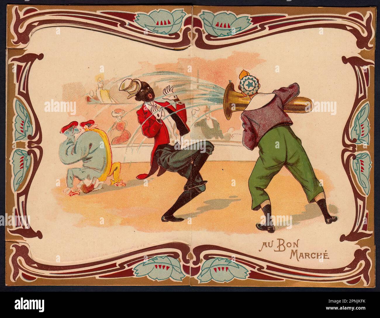 The Circus, 1904 - Vintage French Tradecard, Belle Epoque Era Stock ...