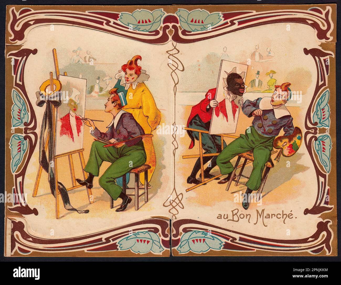 The Circus, 1904 - Vintage French Tradecard, Belle Epoque Era Stock ...